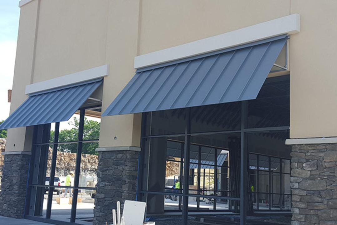 Architectural Harmony Integrating Window Awnings Into Modern Business ...